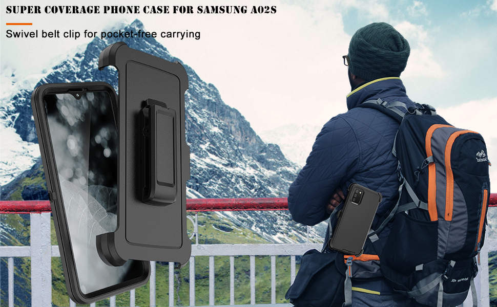 Amazon.com: Compatible with Samsung Galaxy A02s Case,with Screen Protectors,Heavy Duty Rugged ...