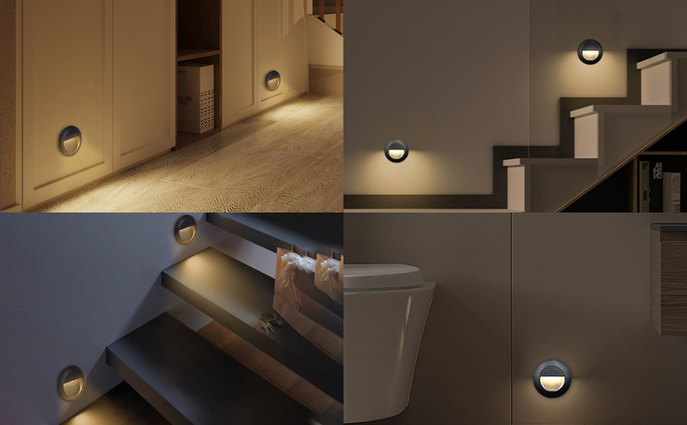 Arotelicht 6Pcs 3W LED Recessed Wall Light, Step Light Warm White 3000K ...