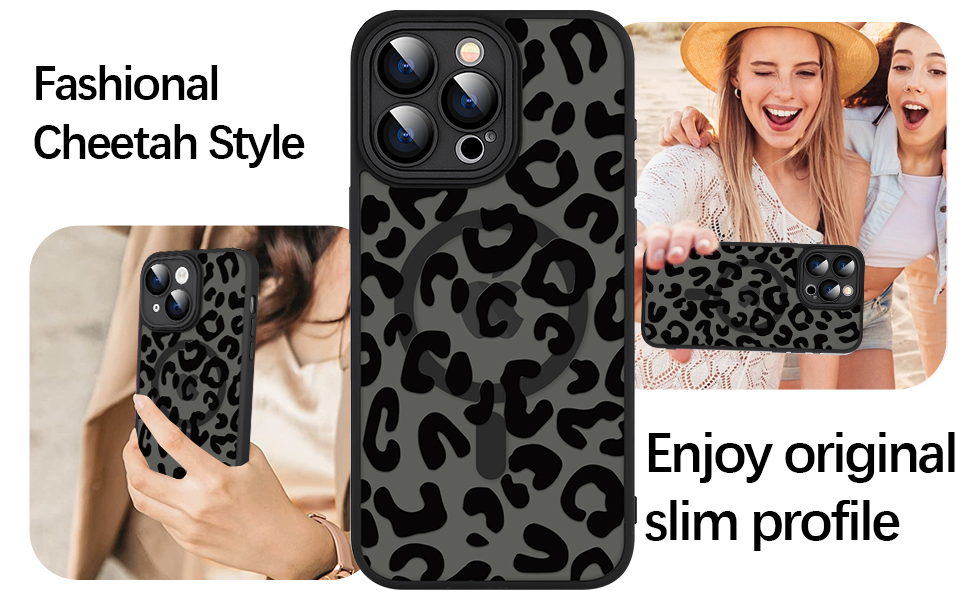 Amazon.com: ZIYE Made for iPhone 12 Pro Max Case with Magnetic [Compatible with MagSafe] Leopard ...