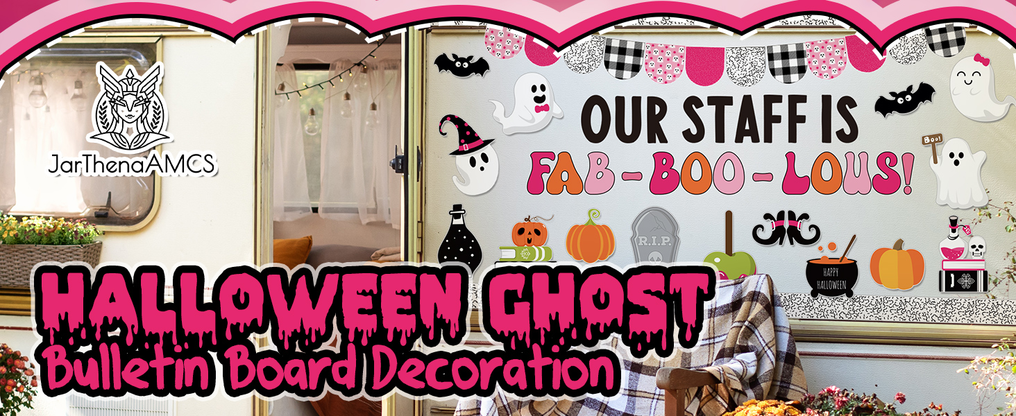 Amazon.com: JarThenaAMCS 97Pcs Halloween Ghost Bulletin Board ...