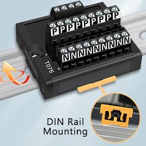 SIRON DBLUEE T075 Common Terminal Block, 2 in 18 Out DIN Rail Mount 24V ...