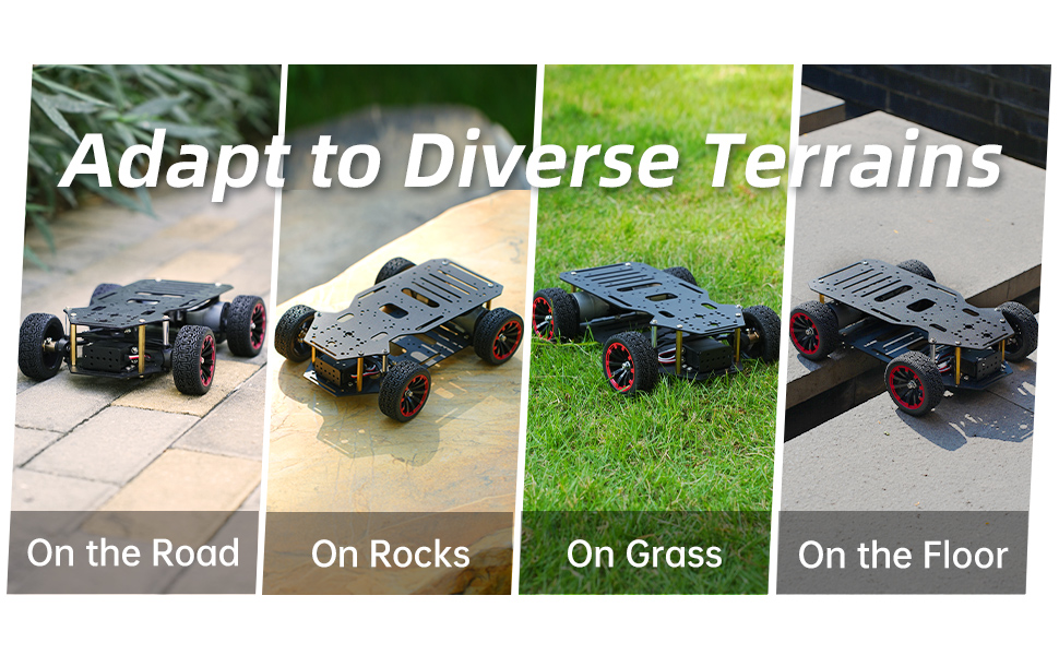 Amazon.com: Ackermann Chassis Encoder Motor Robot Car Kit, Full-Metal ...