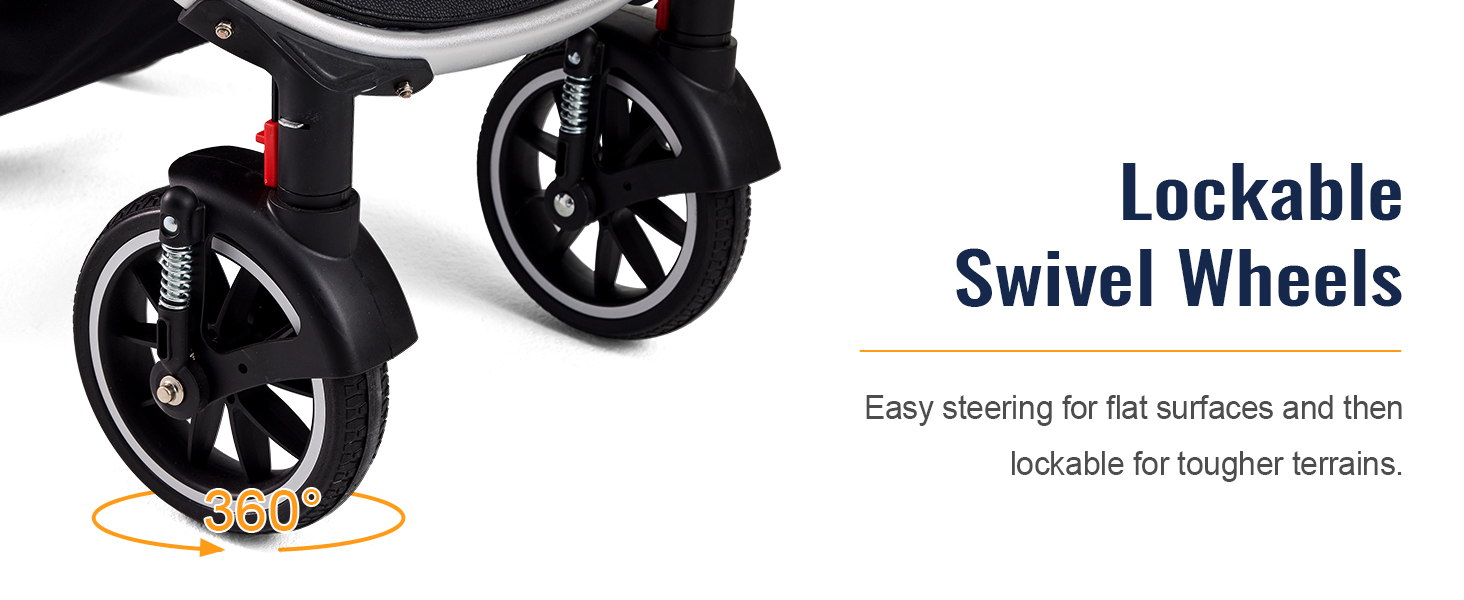 Amazon.com : Hagaday Baby Stroller, 2-in-1 Reversible Toddler Seat with Bassinet Mode, Foldable ...