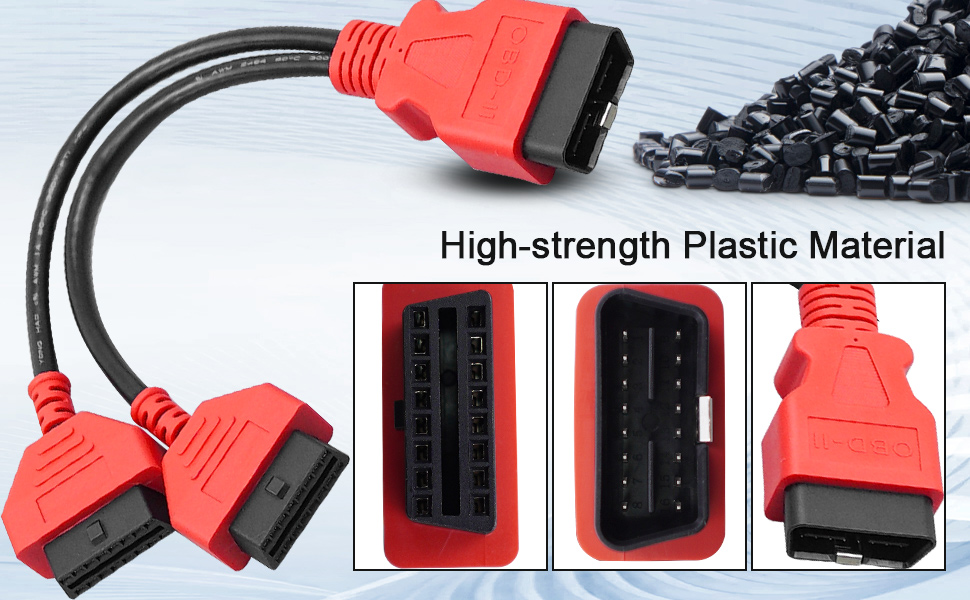 Amazon.com: TIKSCIENCE OBD2 Splitter Y Cable OBDII 1 Male to 2 Female Extension Cable Adapter ...