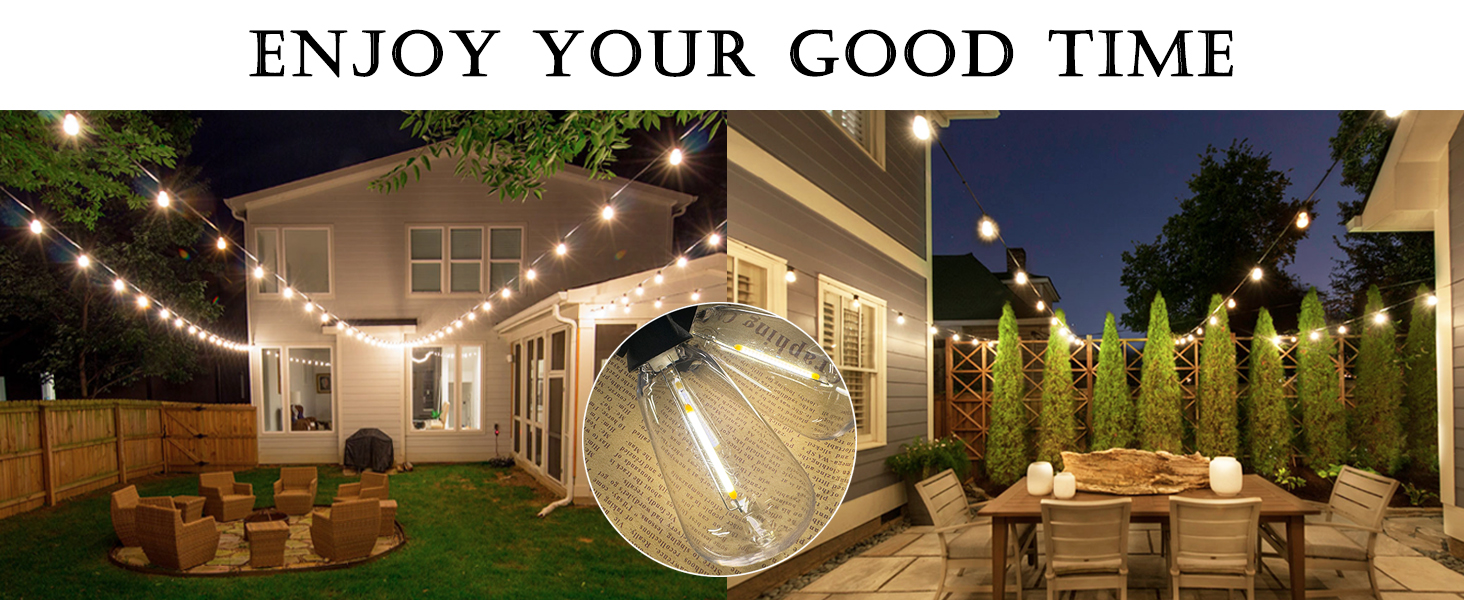 SUNSGNE 10 Pack Edison LED Replacement Light Bulbs, ST38 Clear Shatterproof Bulbs for Indoor ...