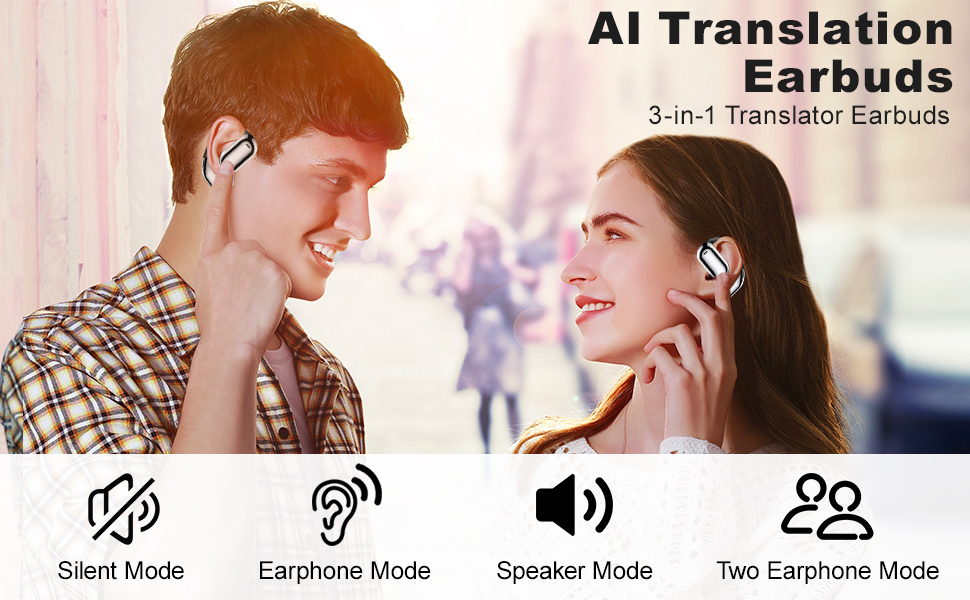Amazon.com : AI Real-Time Translation Earbuds,144 Languages Ear Buds,Two-Way Translator Earbuds ...