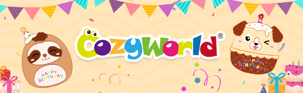 Amazon.com: CozyWorld 14" Birthday Cake Dog Plush Puppy Stuffed Animals Original Wink Dog ...