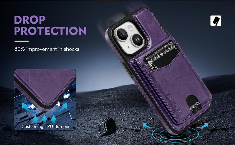 Amazon.com: SkyEagle Compatible with Magsafe 2 in 1 Detachable iPhone 15 Plus Wallet Case with ...