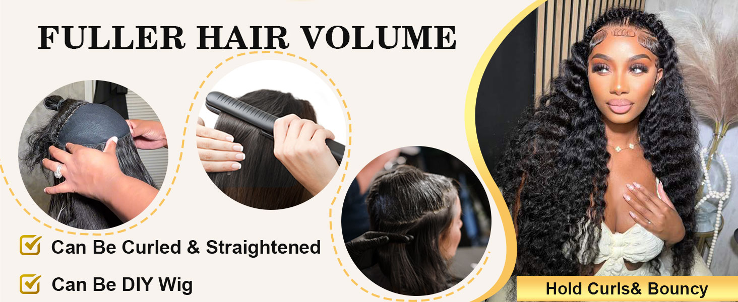 Amazon.com : WEQUEEN 100% Human Hair Bundles Premium Wet and Wavy Water Wave Bundles 16A ...