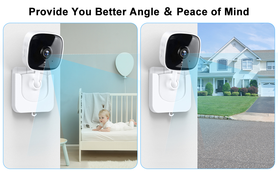 Amazon.com: 2Pack Self-Adhesive Wall Mount Holder Fits for Tapo Indoor Security Camera C100/C101 ...
