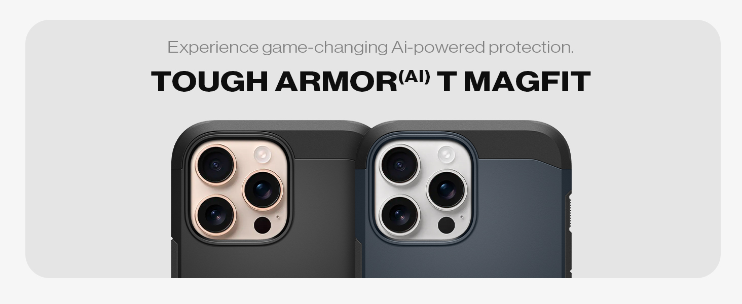 Amazon.com: Spigen for iPhone 16 Pro Max Case, Tough Armor T (Ai) MagFit [Camera Control Button ...