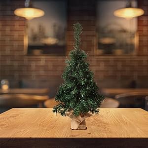 Amazon.com: 18" Small Christmas Tree for Tabletop- Green Artificial ...