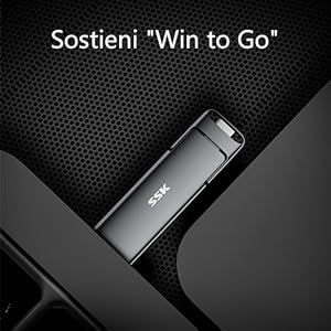 SSK SSD esterno portatile da 1TB Dual USB 3.2 Gen 2 Unità a stato solido fino a 550MB/s in ...