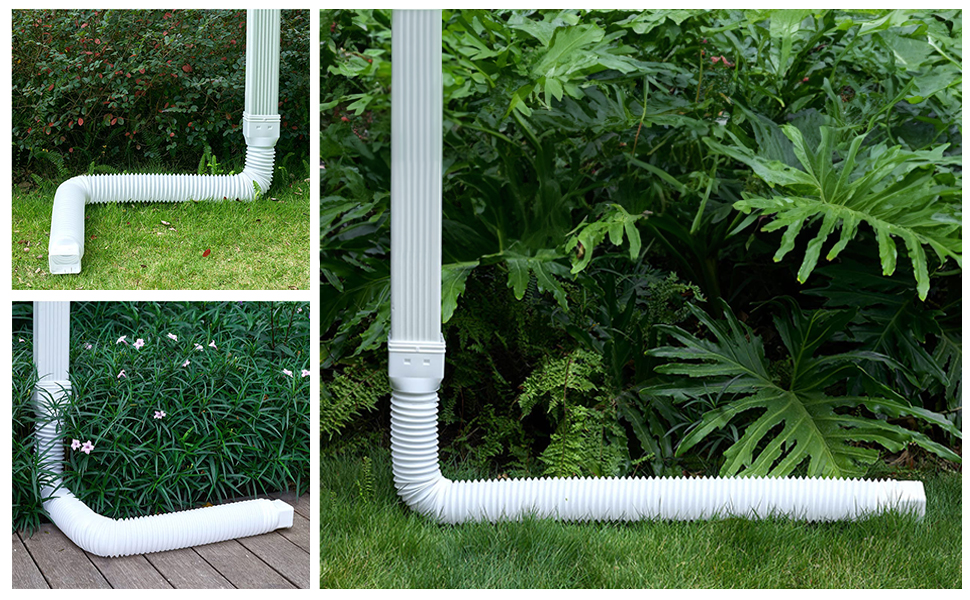 Amazon.com : MINDULLE 2 Pack Gutter Downspout Extensions, 21-58 inches ...