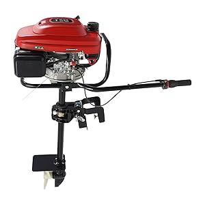 Amazon.com: 170cc 4 Stroke HANGKAI Electric Heavy Duty 6HP 3.2KW Outboard Motor Boat Engine ...