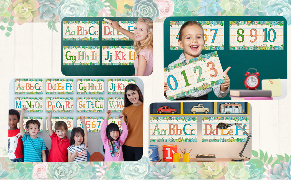 Amazon.com : 12 Pieces Alphabet Bulletin Board Strips Set Alphabet Line ...