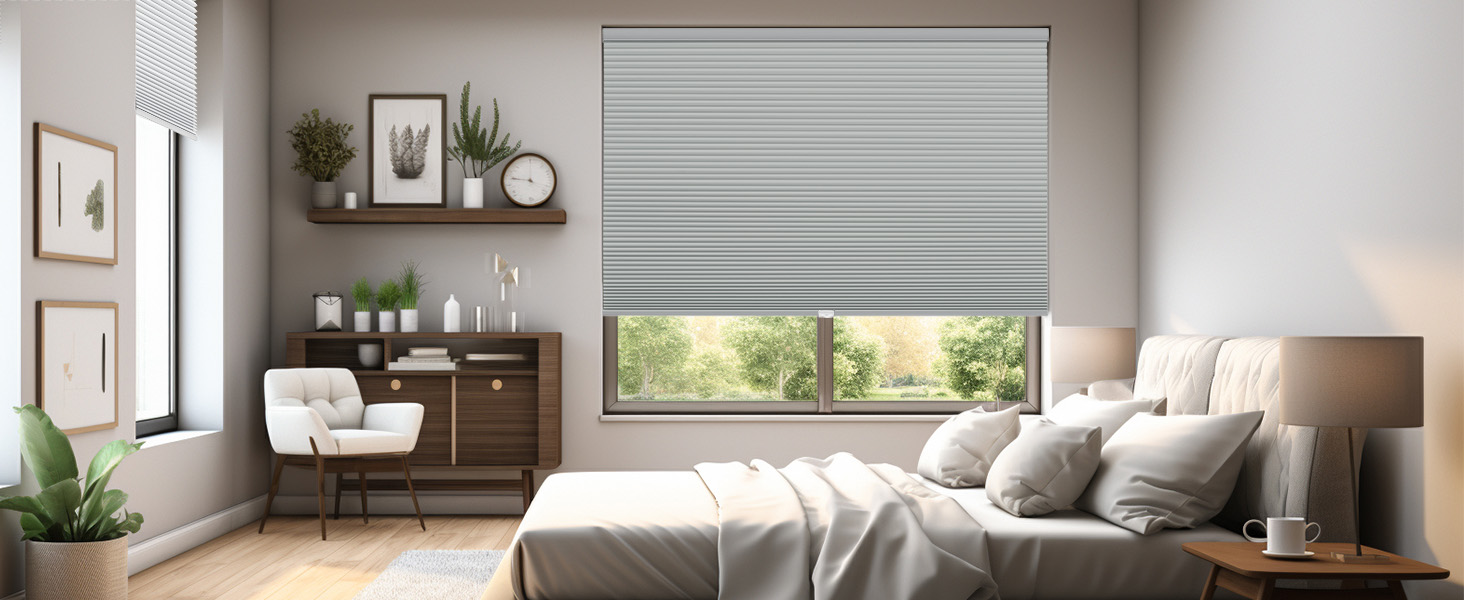 Amazon.com: Changshade Cordless Cellular Shades, Blackout Honeycomb Shades for Windows, Pull ...