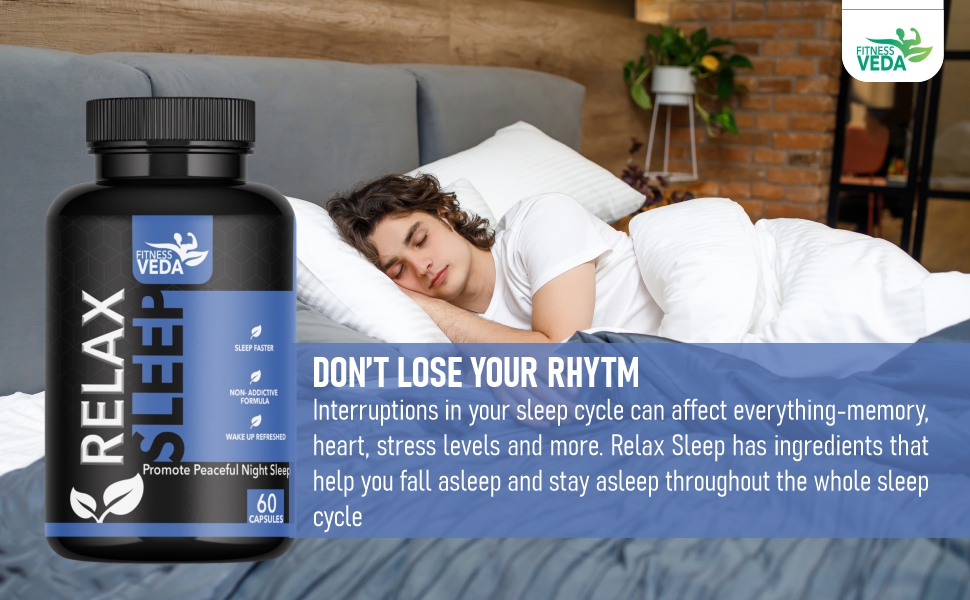 FITNESS VEDA Truely Ayurvedic Sleeping Pills For Men Women | Sleeping Capsules | Sleep Faster ...