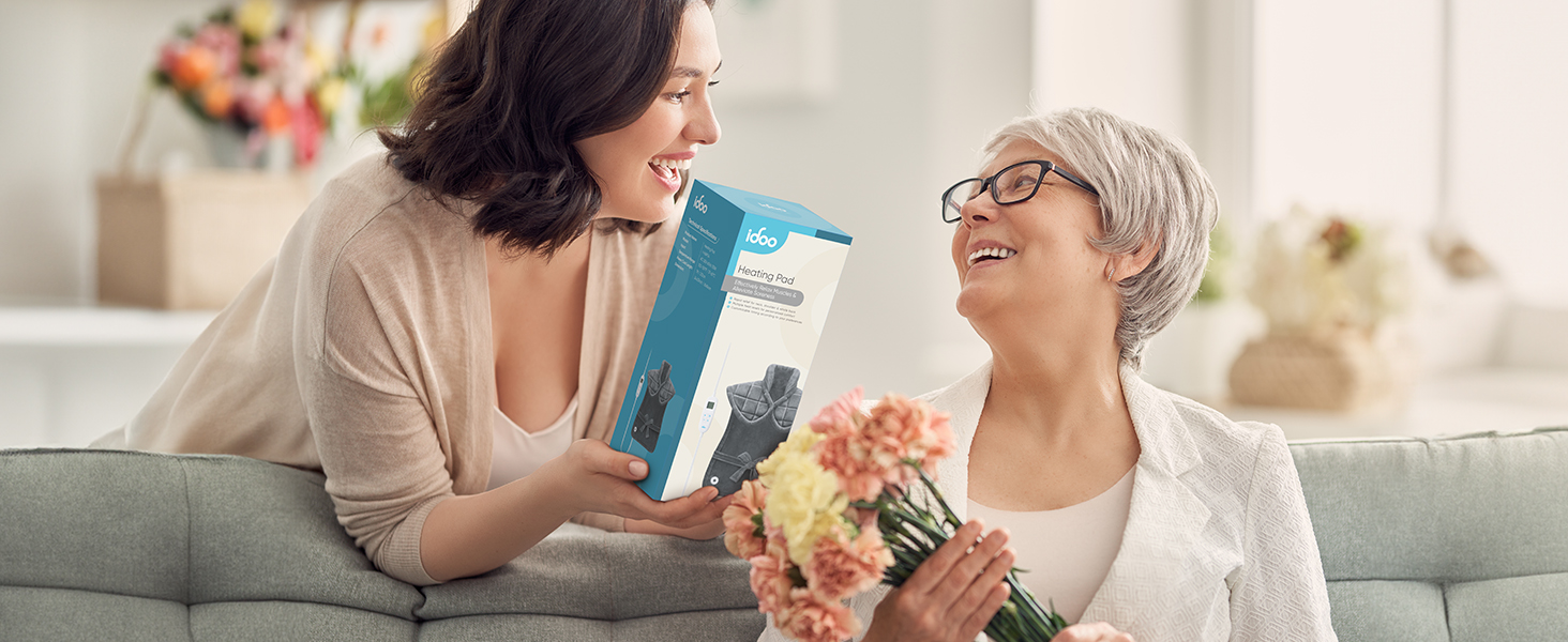 iDOO Heating Pad Electric, Birthday Christmas Gifts for Women, 24"x33" Weighted Electric Neck ...