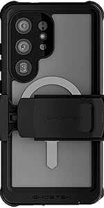 Amazon.com: Ghostek Atomic Slim Samsung Galaxy S25 Ultra Case MagSafe Compatible, Magnetic Clear ...