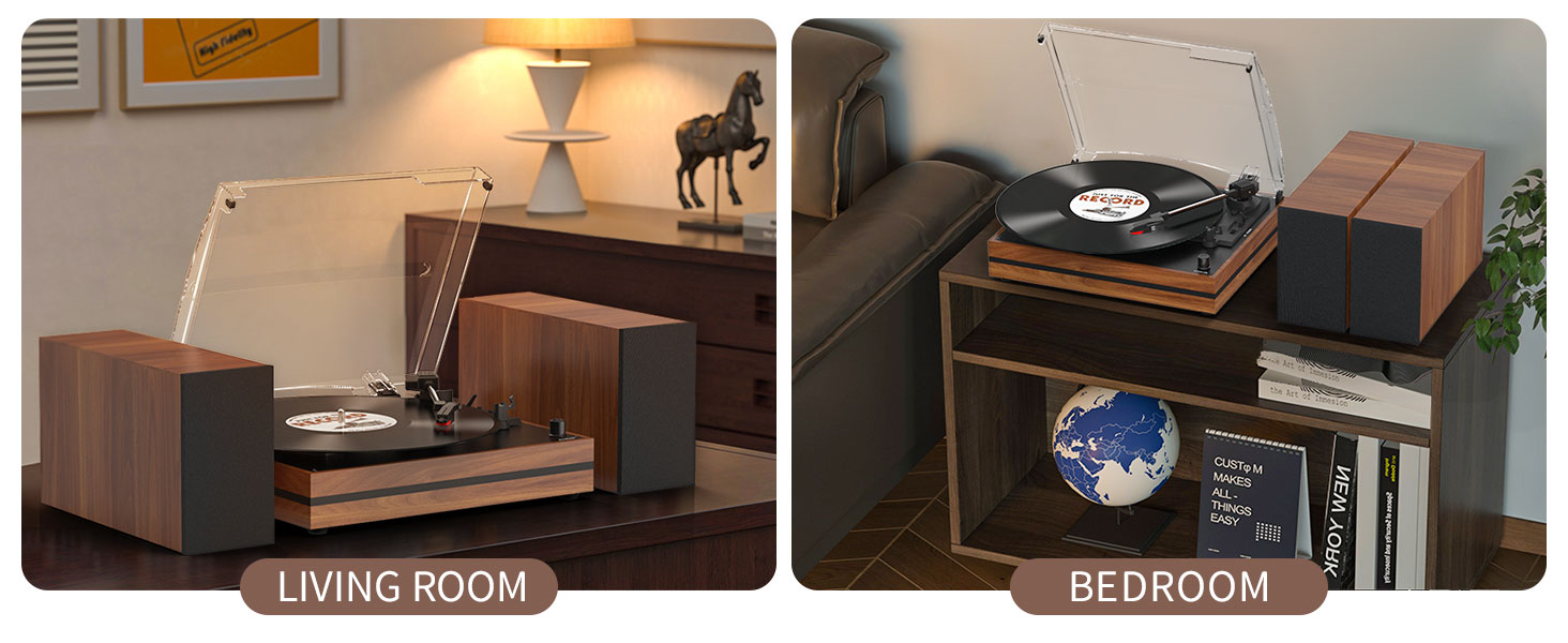 Amazon.com: Vintage Record Player with External Speakers Belt-Drive ...