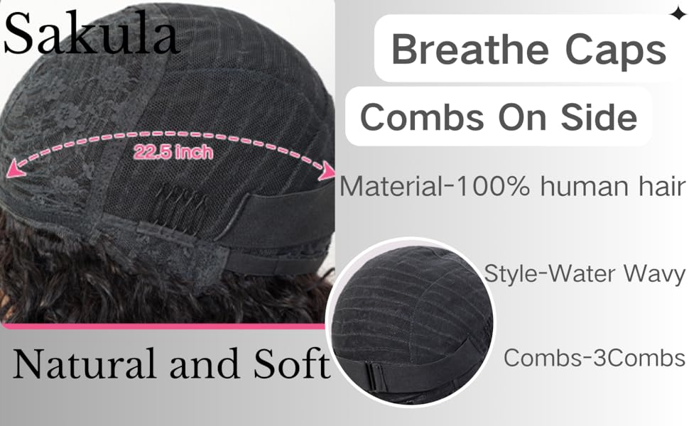 Amazon.com : Sakula human hair Wig with Bangs for black woman Glueless Wig Ombre Short Curly Bob ...