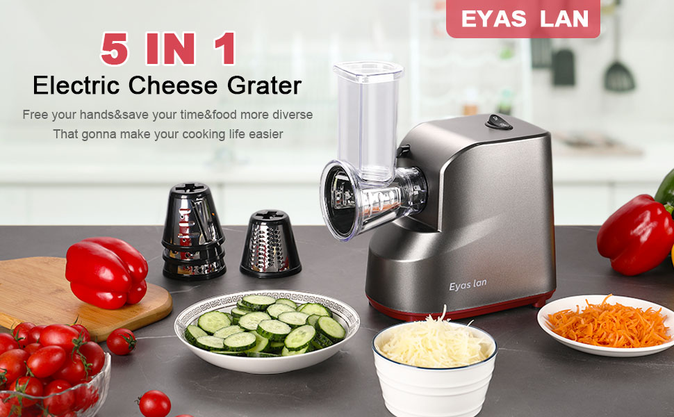 Amazon.com: EYAS LAN Electric Cheese Grater, 250W Professional Automatic Grater for Fruits ...