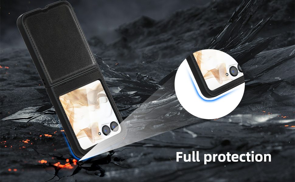 Amazon.com: Foluu for Motorola Razr 2024/2025 Case, Leather + Hard PC Shell Ultra Thin Slim ...