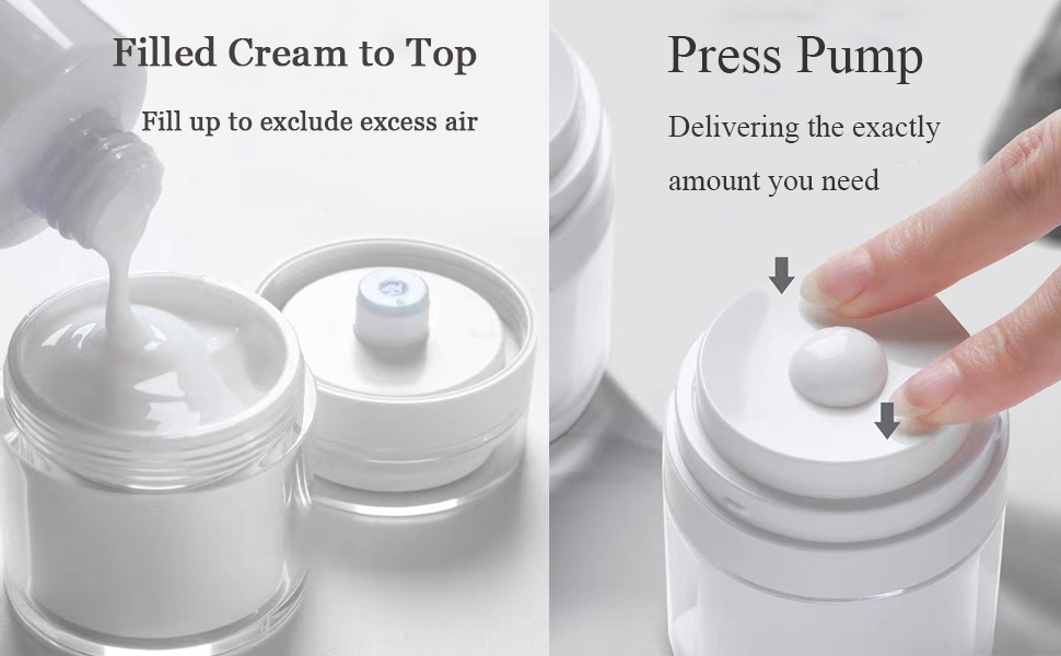 Juego de frascos de bomba sin aire, botellas vacías sin aire de 1 oz de 30 ml con espátula de ...