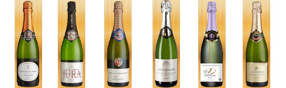 La Grande Vinothèque - Collection French Cremant - Mixed Selection of French White Sparkling ...