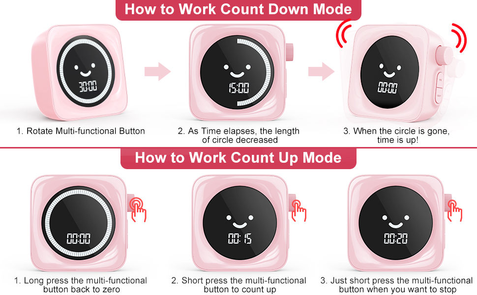 Amazon.com: Visual Timer for Kids, 99 Minute Digital Cute Kids Visual ...