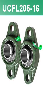 Grewirifc UCFL204-12 Pillow Block Bearings (2 Pack) - 3/4 inch Bore, 2 Bolt Flange Mounted ...