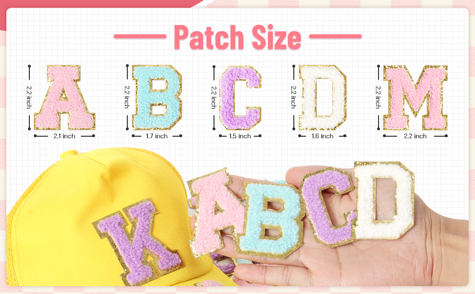 Amazon.com: Chenille Letters Patches Self-Adhesive for Clothing ...