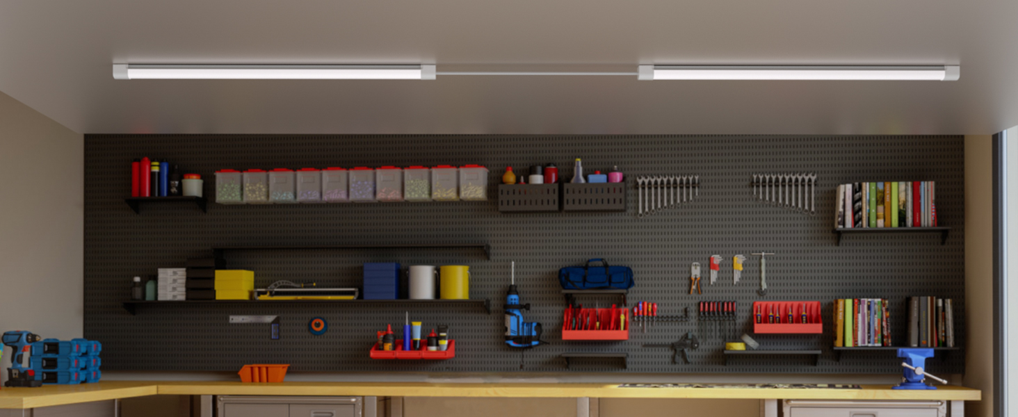 Amazon.com: Modlicht Plug in Ceiling Light 4FT Linkable 36W 5000K LED Shop Lights for Workshop ...