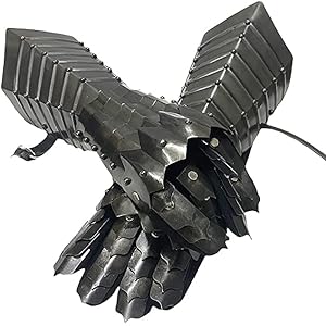 Amazon.com: AnNafi® Fantasy Gauntlets | Black Finish Antique Nazgul SCA ...
