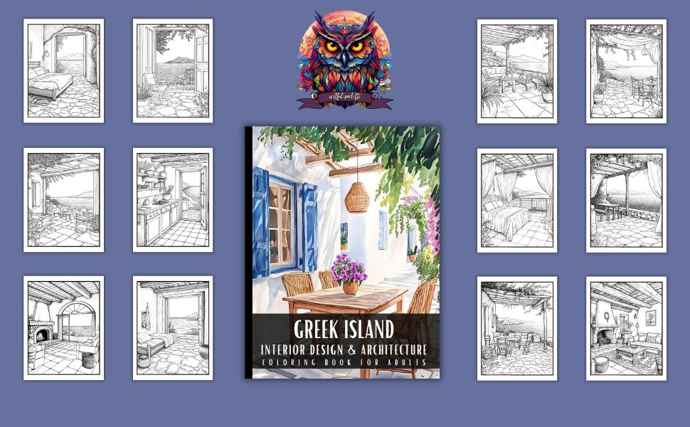 greek architecture coloring pages