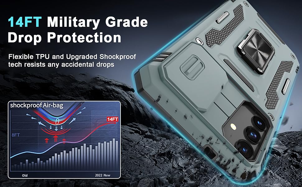 Amazon.com: DEERLAMN Case for Samsung Galaxy S24+ Plus with Slide Camera Cover+Screen Protector ...