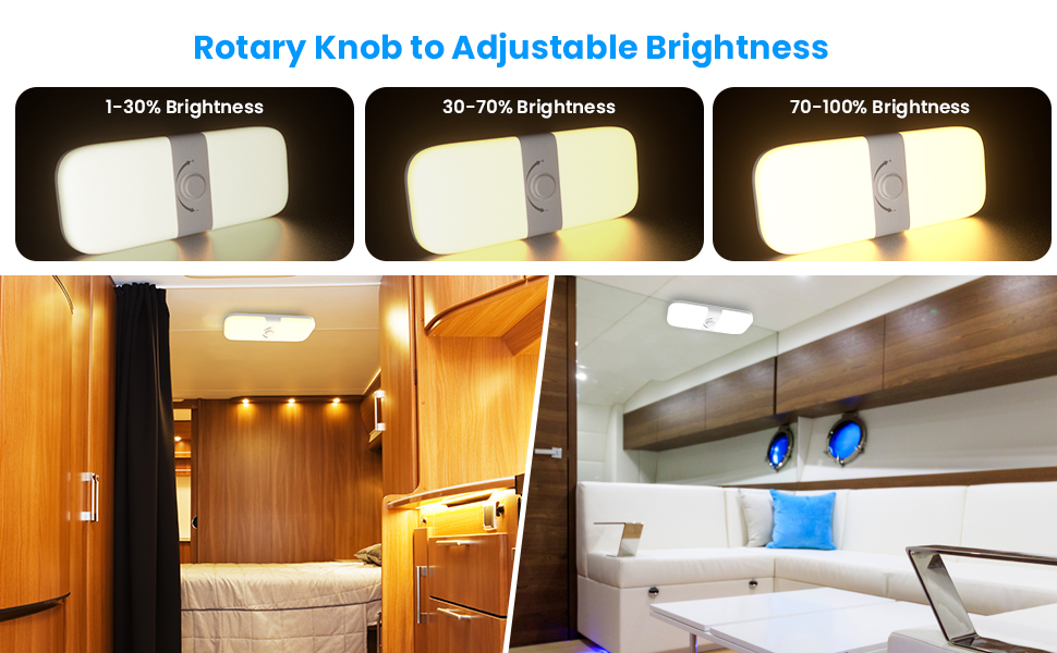 Klarlight 12V LED Caravan Interior Light Dimmable Campervan Ceiling LED Lights RV Interior ...