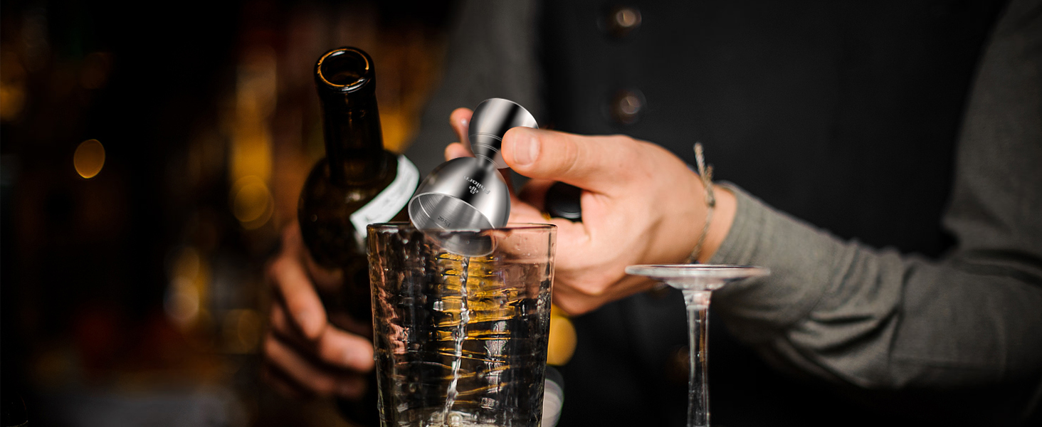 Amazon.com: Philorn Bell Jigger for Bartending, Cocktail Jigger 2 OZ 1 OZ with Measurements ...
