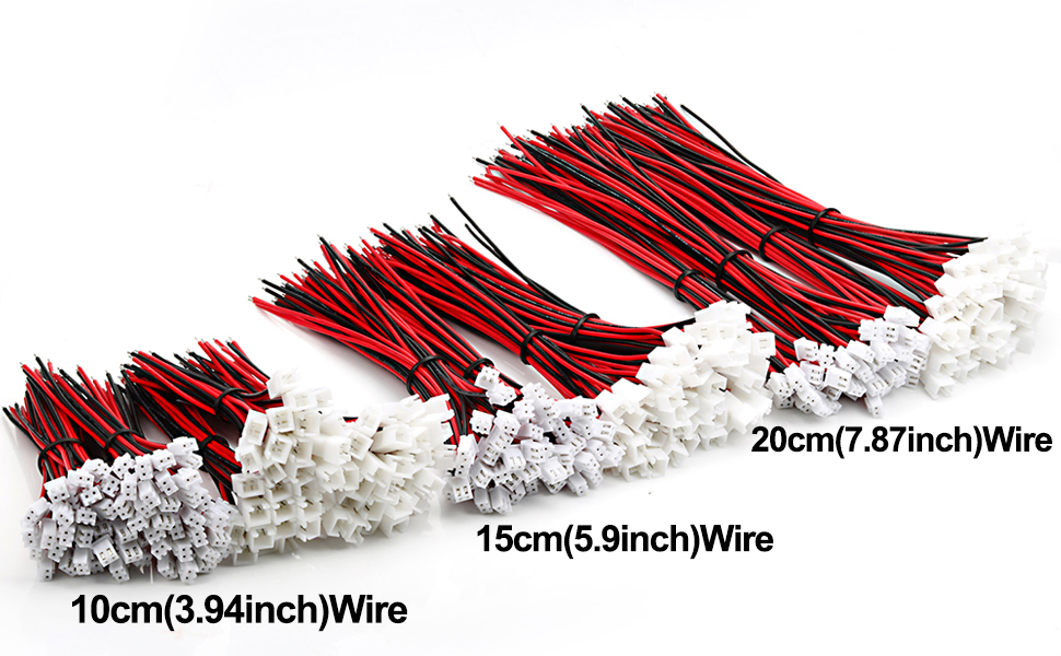 Amazon.com: Chanzon 30Pairs Micro Plug Connector for Jst XH2.54mm Pitch 2Pin Jack and 22AWG ...