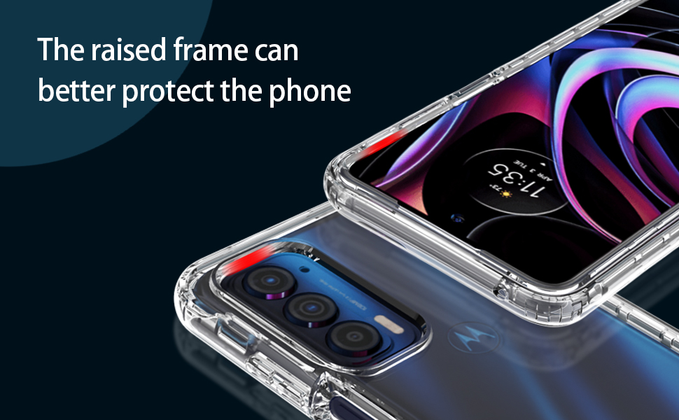 Amazon.com: AMENQ Motorola Edge 5G UW Case, Motorola Edge 2021 Case Clear, Heavy Duty Shockproof ...