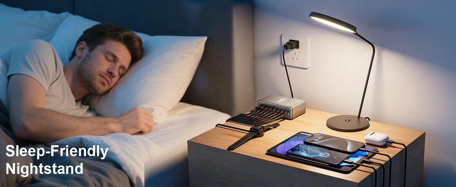 Amazon.com: 500W USB C Charger Block, 8-Port Fast USB Charging Station Dual PD 100W GaN Ⅲ Pro ...