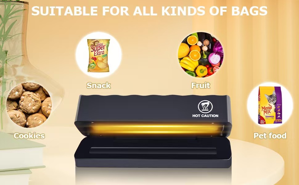 Amazon.com: lazycozy® Mini Bag Sealer, Rechargeable Chip Bag Sealer with 5 Heating Levels ...