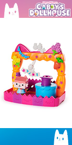 Amazon.com: Gabby's Dollhouse, Kitty Care Figure Set with Gabby, Baby Box, Baby Benny Box ...