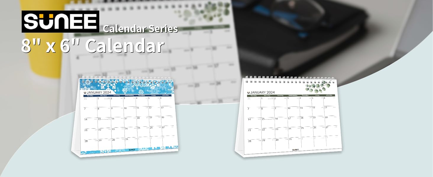 Amazon.com : SUNEE 2024-2025 Small Desk Calendar Standing 8x6, 21 Month Small Calendar from Now ...