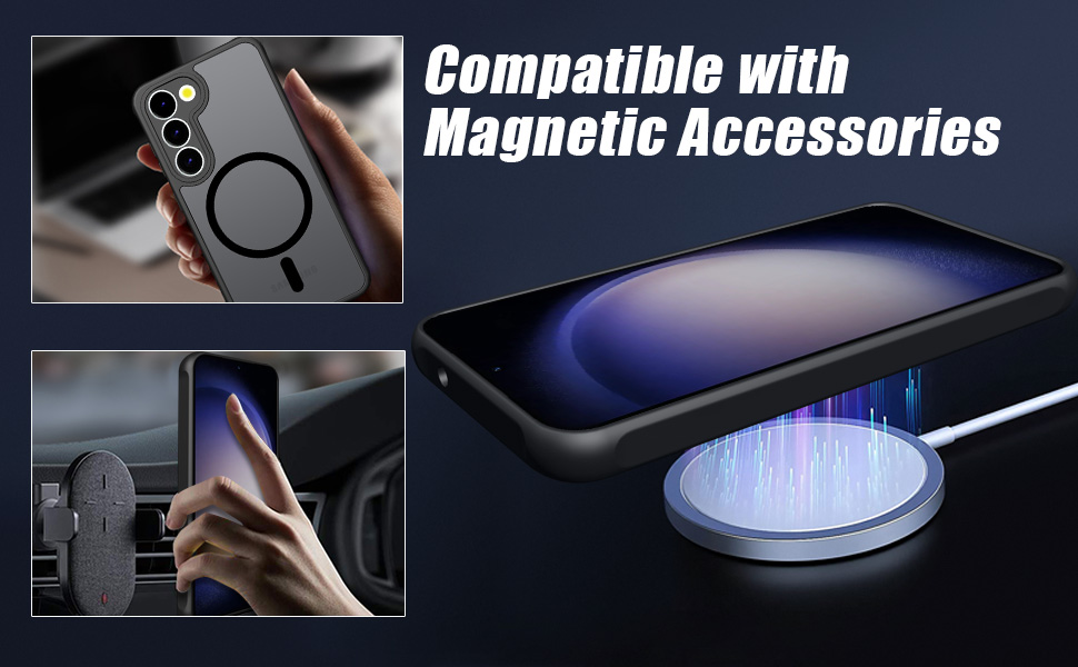 Amazon.com: Theyakmer Magnetic Case for Samsung Galaxy S22 - [Compatible with MagSafe] [Military ...