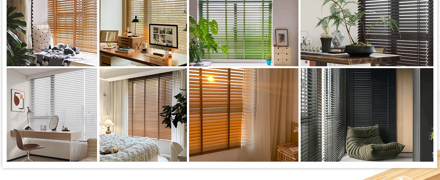 Amazon.com: EVOZEN Slats Wood Blinds 2 Inch Cordless, Custom Wood Blinds for Indoor Windows ...