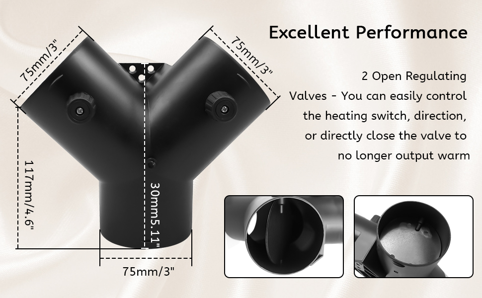 Amazon.com: Diesel Engine Heater Valve Fit for Webasto Eberspaecher Propex, 75MM Y Type Pipe ...