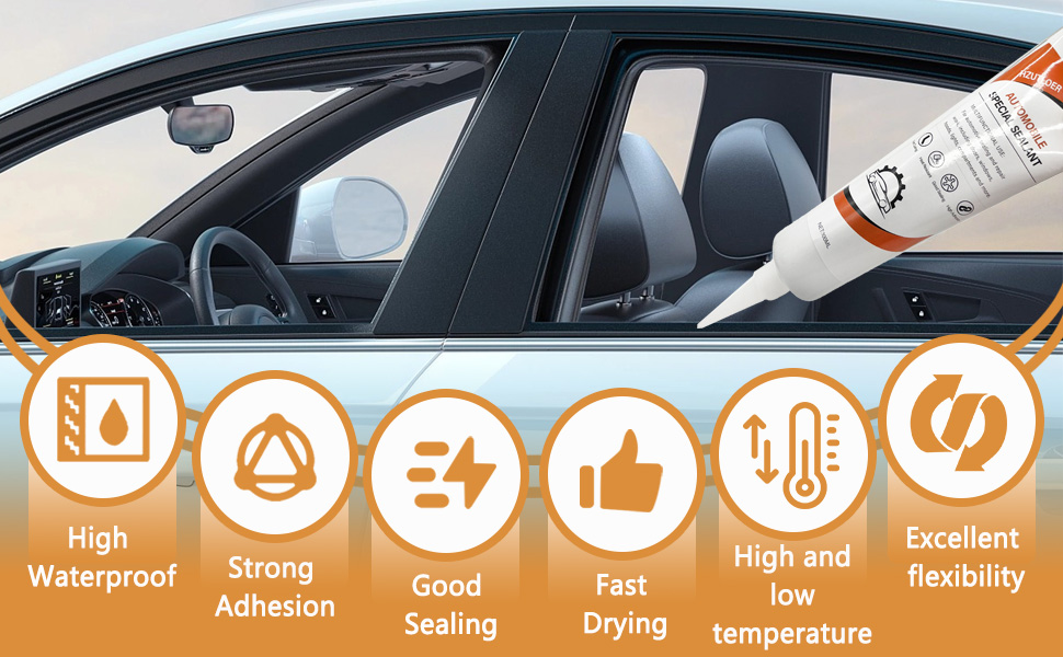 Amazon.com: Hzutloer 200ML Black Windshield Sealant,Automotive Glass Sealant,High Bonding ...