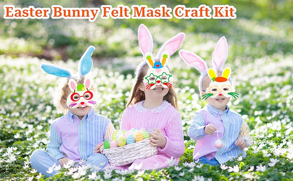 Easter Bunny Mask Craft Kits for Kids Bunny Mask Craft Kits Easter ...